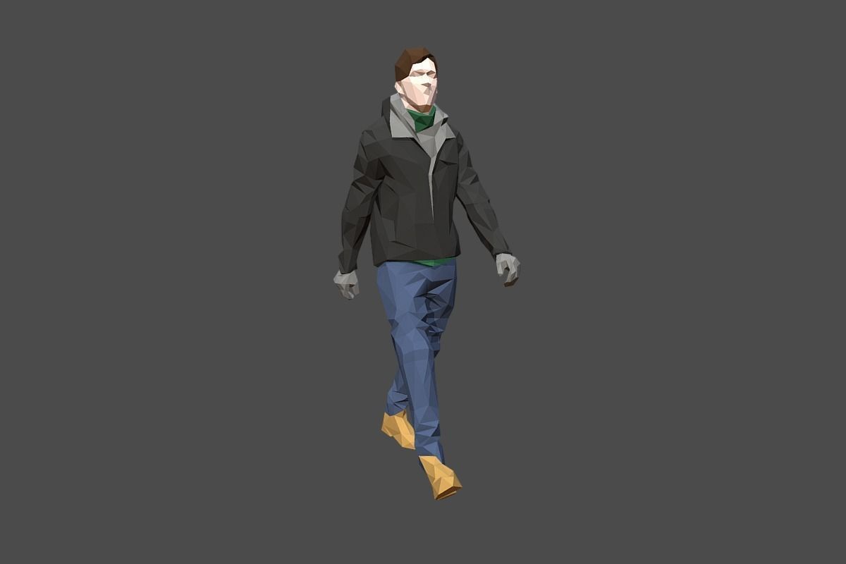 3D model Rigged Lowpoly Guy VR / AR / low-poly rigged animated | CGTrader