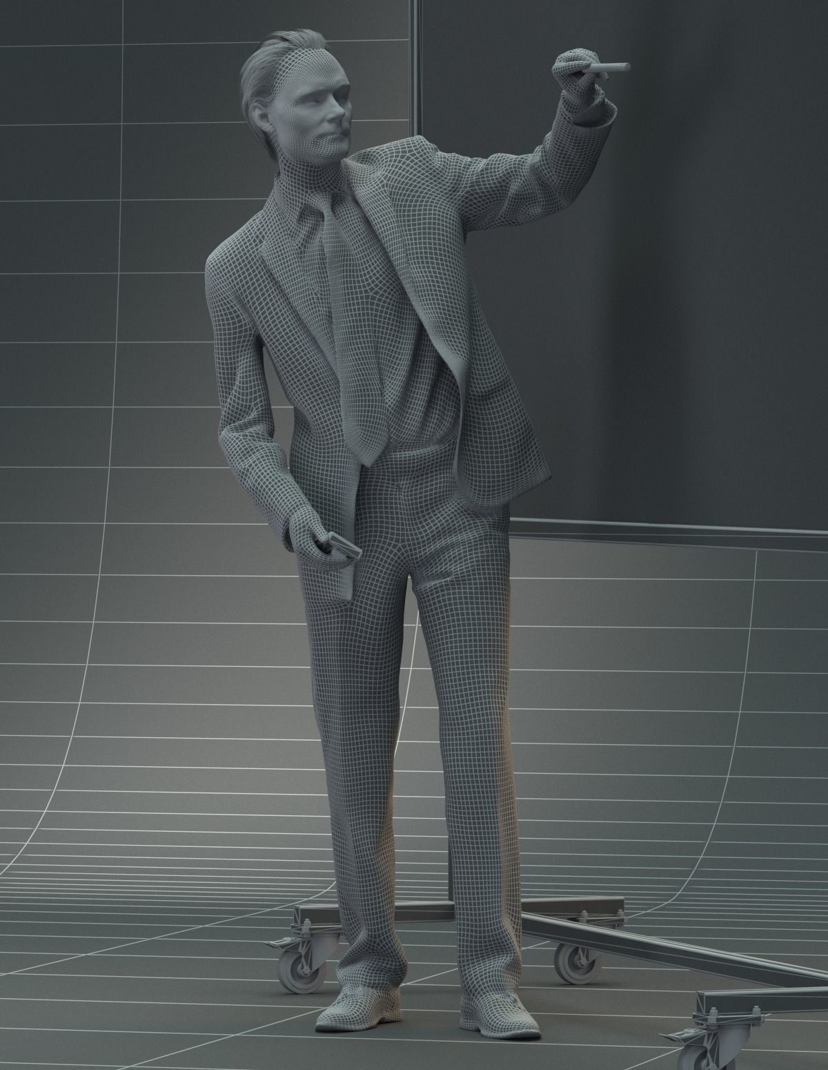 Man in suit giving a presentation 3D model | CGTrader