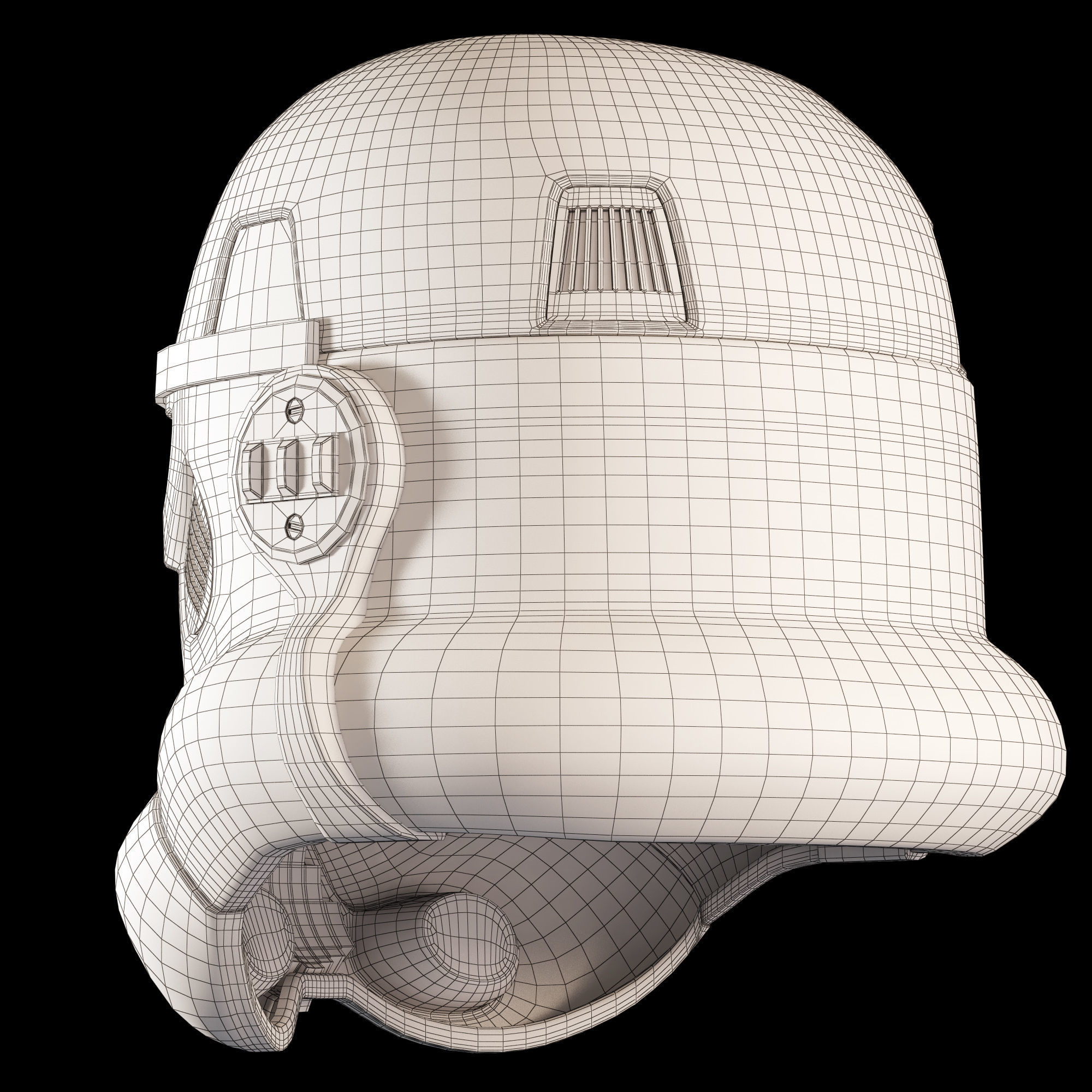 Star Wars Damaged stormtrooper helmet 3D model | CGTrader