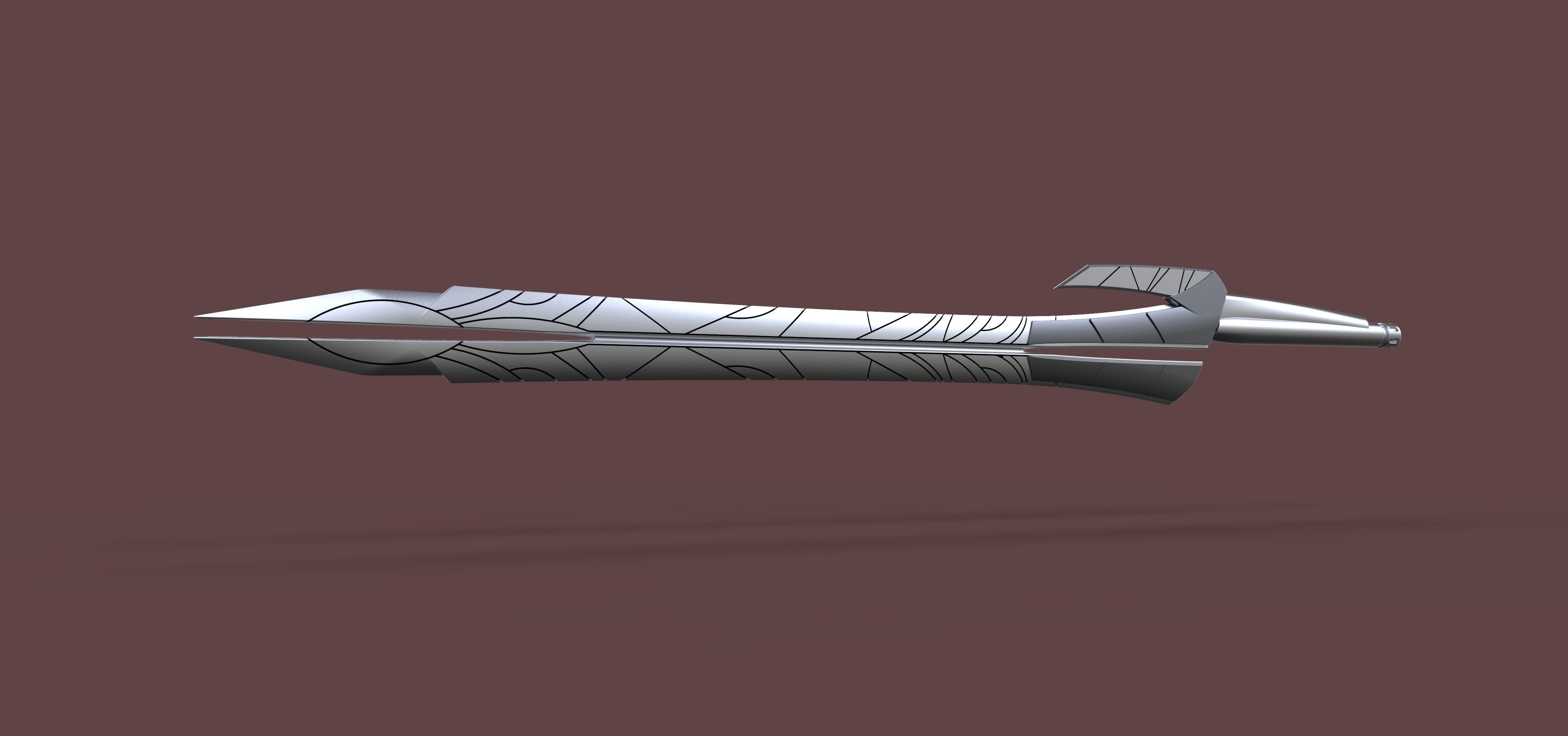 Sword of Gamora from Guardians of the Galaxy 3D model | CGTrader