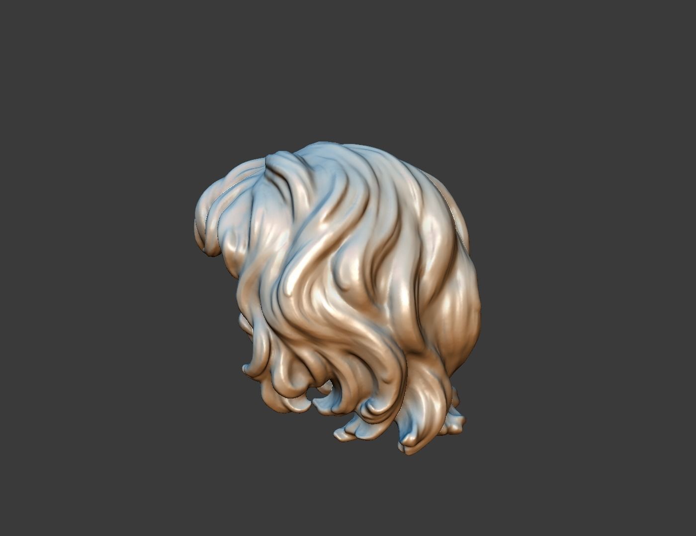 curly hair 3D model 3D printable | CGTrader