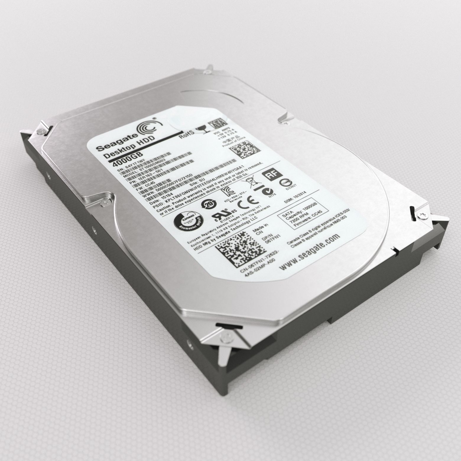 Seagate Desktop HDD 4TB 3D model | CGTrader