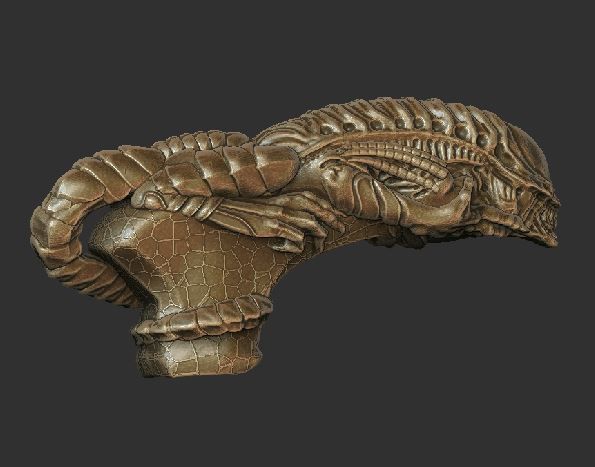 Cane alien 3D model 3D printable | CGTrader