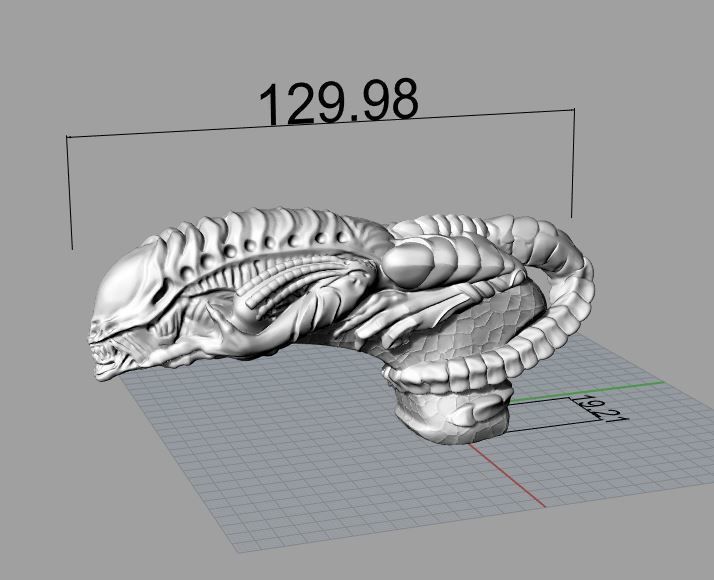 Cane alien 3D model 3D printable | CGTrader