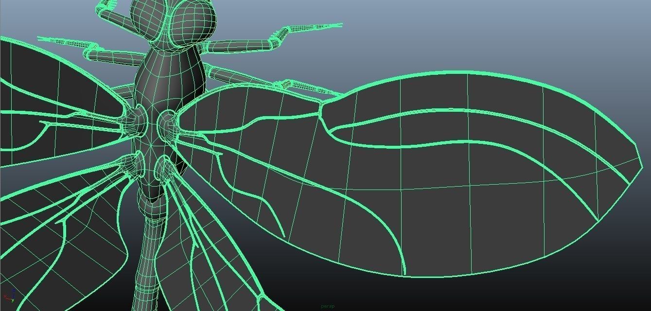 Dragonfly model - no rigging - no texture 3D model | CGTrader