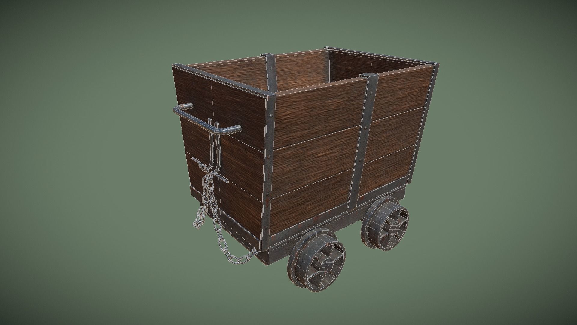 Old Mine Cart Asset free VR / AR / low-poly 3D model | CGTrader