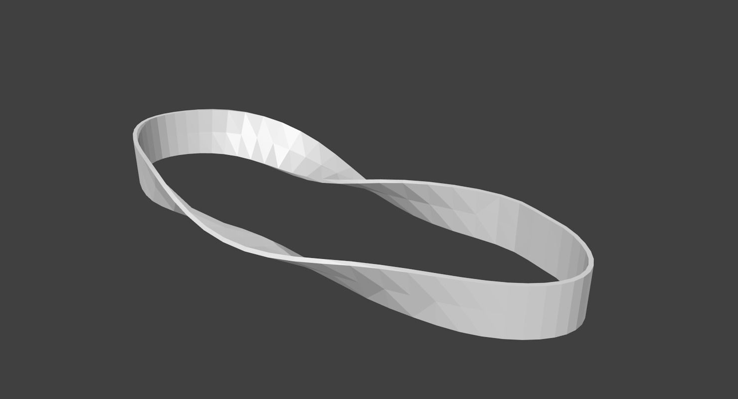 Classic mobius strip 3D model 3D printable | CGTrader