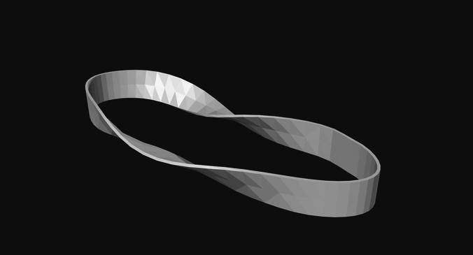 Classic mobius strip 3D model 3D printable | CGTrader
