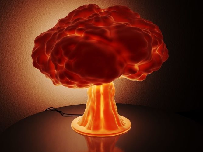 3D print model Lamp - nuclear explosion | CGTrader