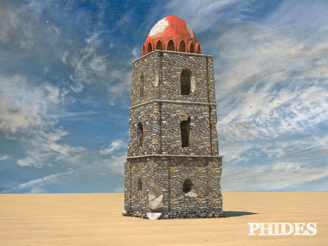 3D model Ancient ruins tower low poly VR / AR / low-poly | CGTrader