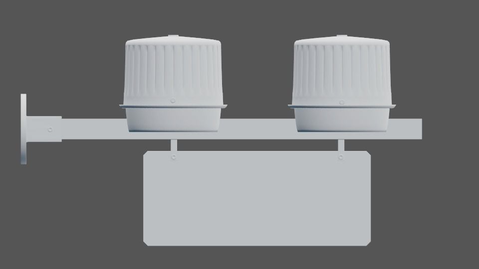 Garage exit sign warning free 3D model | CGTrader