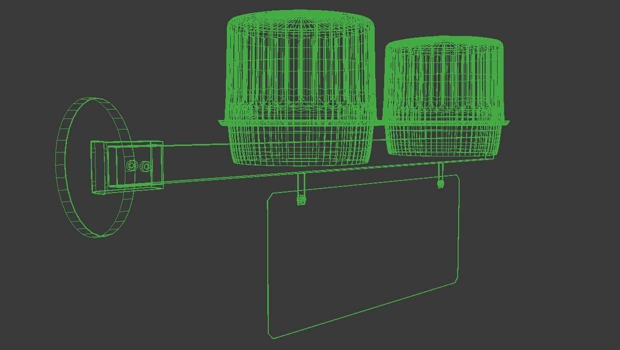 Garage exit sign warning free 3D model | CGTrader