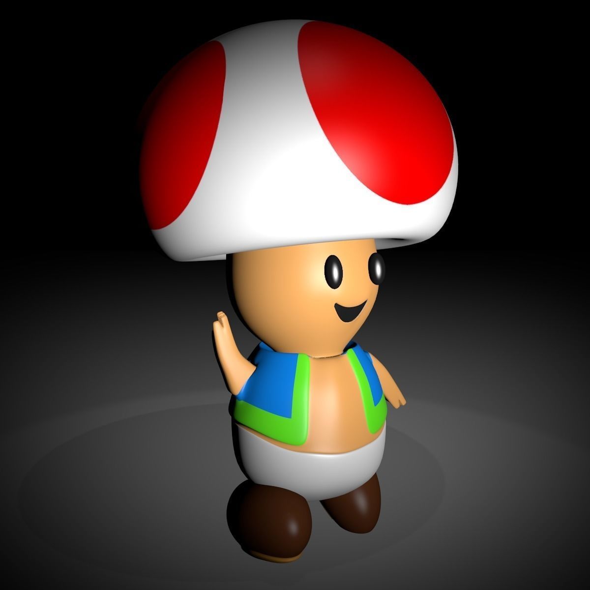 RIGGED Toad From Super Mario free 3D model rigged | CGTrader