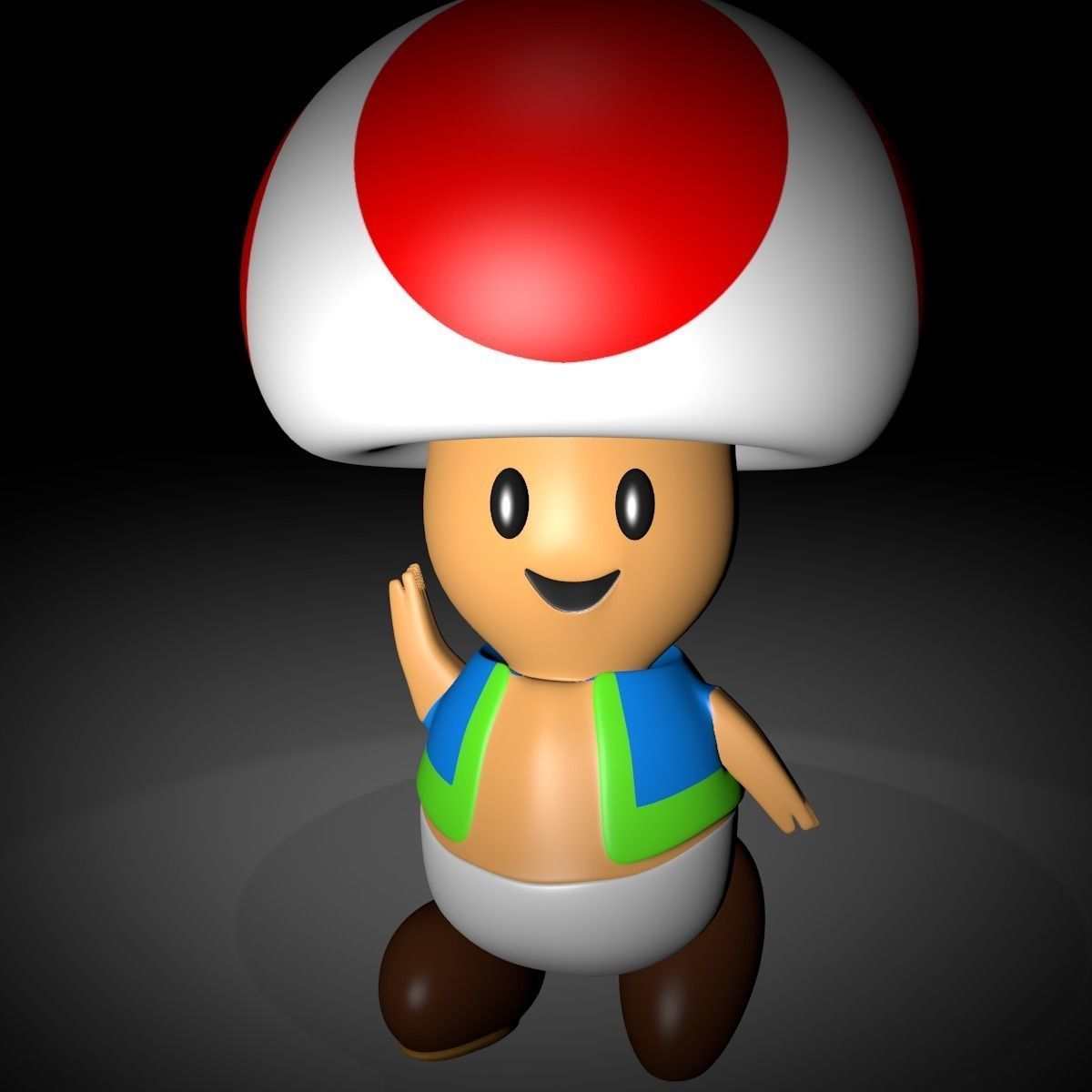 RIGGED Toad From Super Mario free 3D model rigged | CGTrader