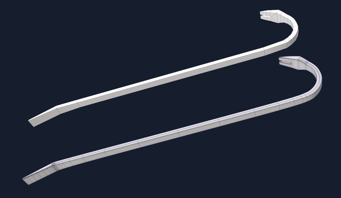 3D model Crowbar and Halligan Bar Game Ready VR / AR / low-poly | CGTrader