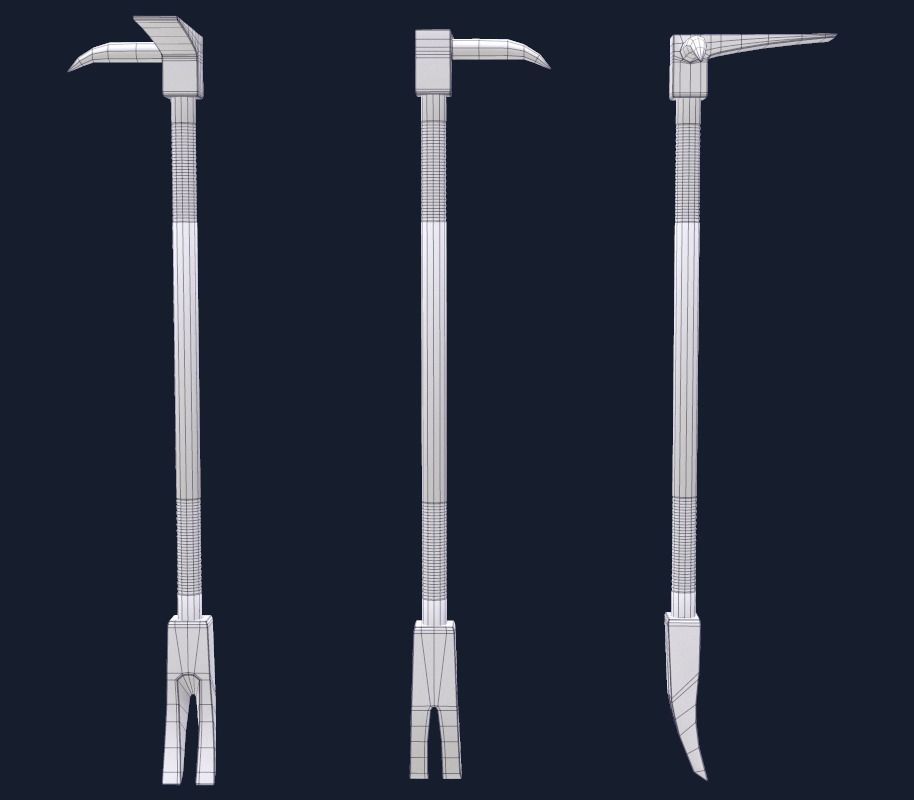 3D model Crowbar and Halligan Bar Game Ready VR / AR / low-poly | CGTrader