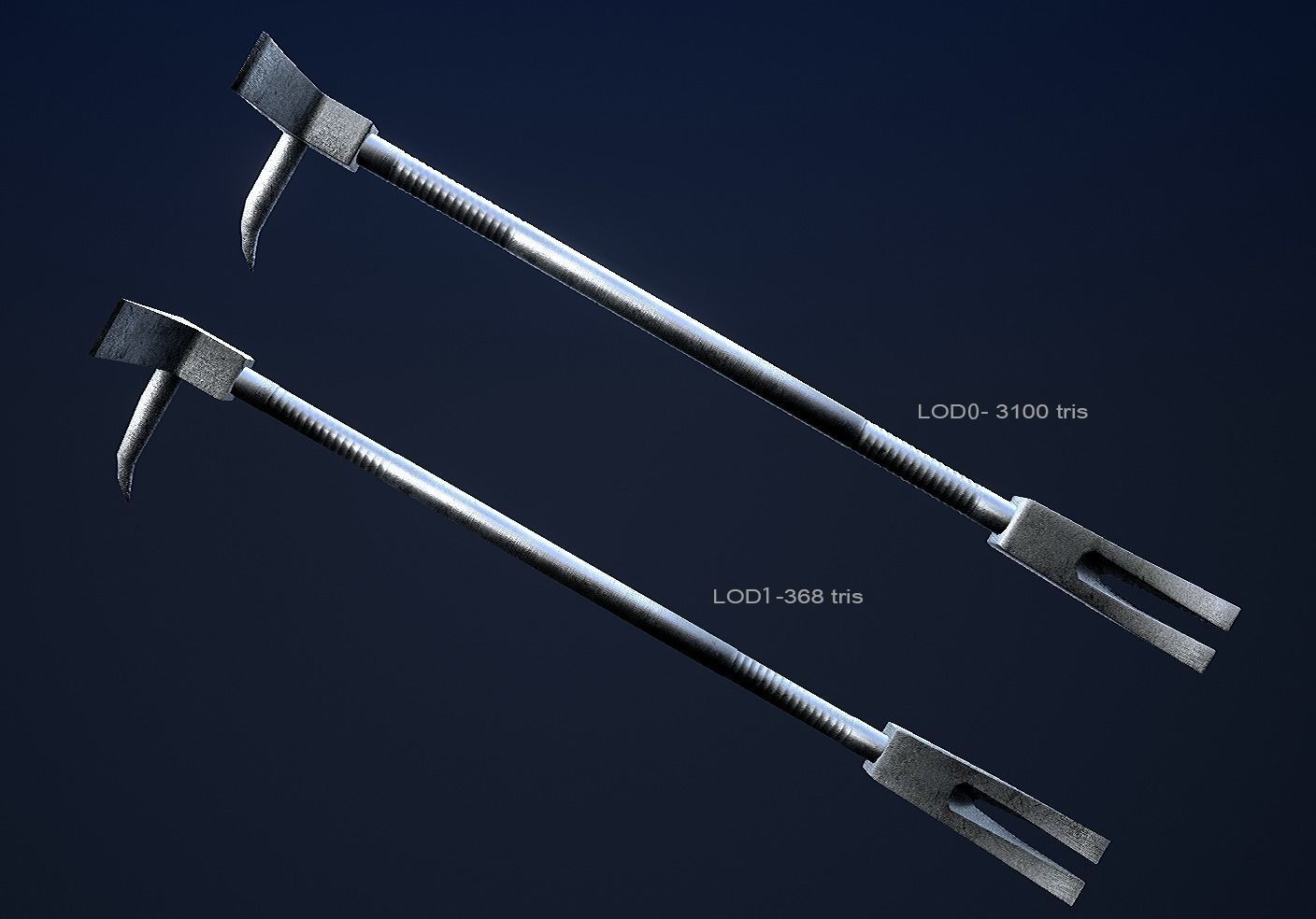3D model Crowbar and Halligan Bar Game Ready VR / AR / low-poly | CGTrader