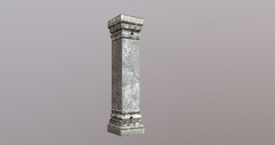 Low Poly Column Model stone free VR / AR / low-poly 3D model | CGTrader