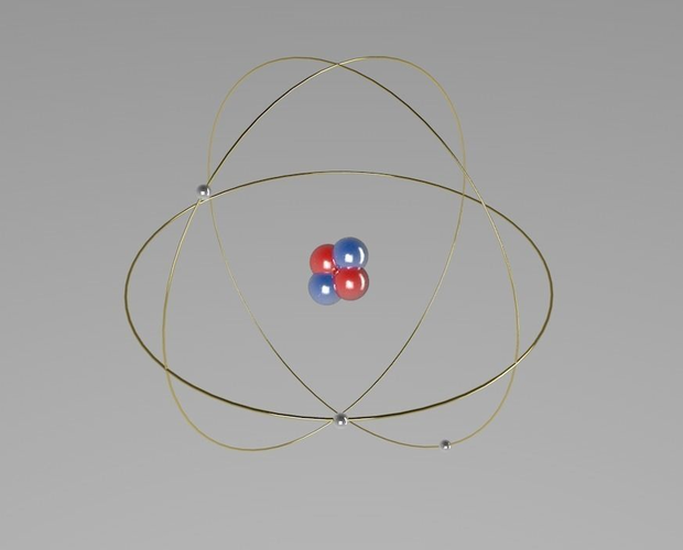 ATOM MODEL with balls free 3D model | CGTrader