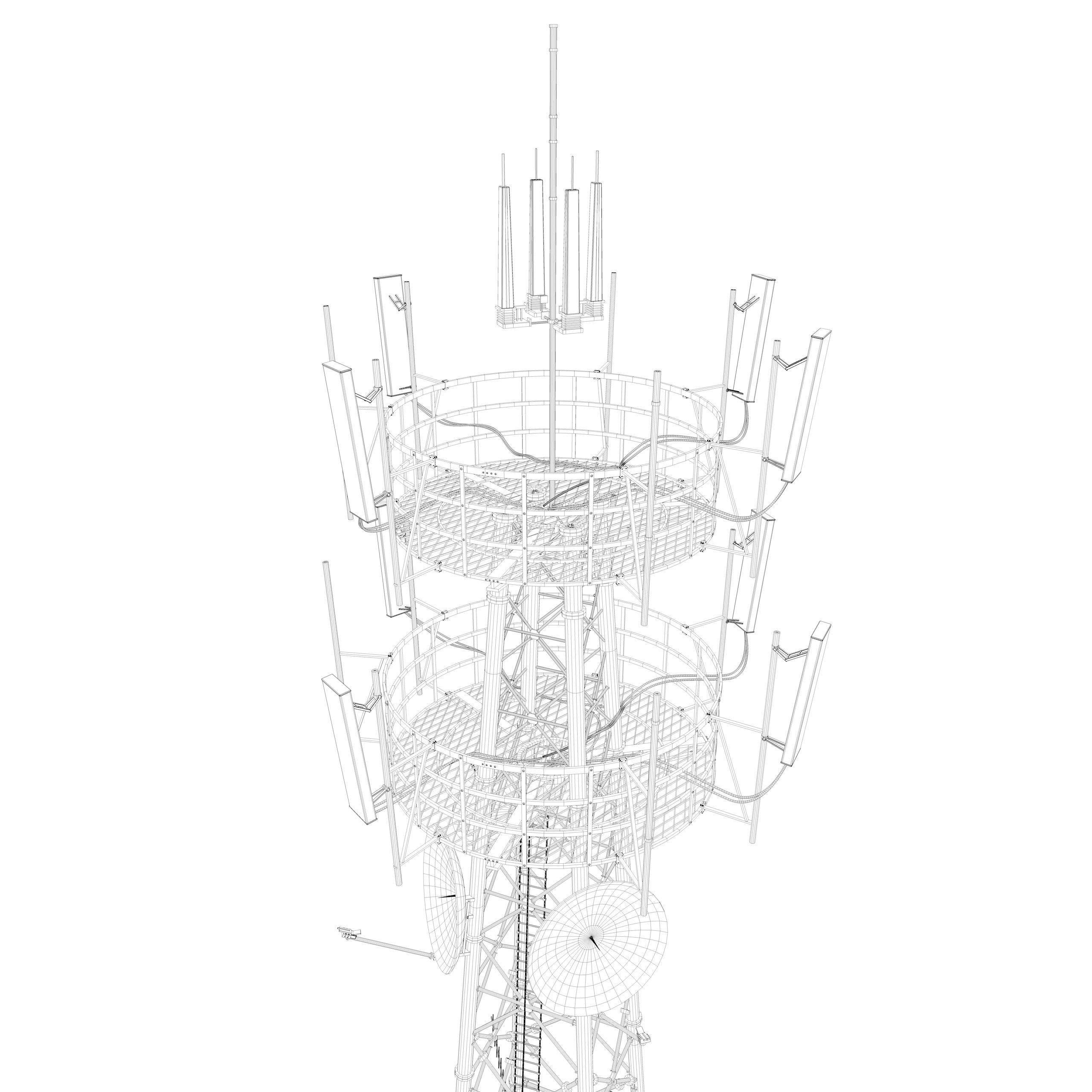 Telecom Tower 3D model | CGTrader