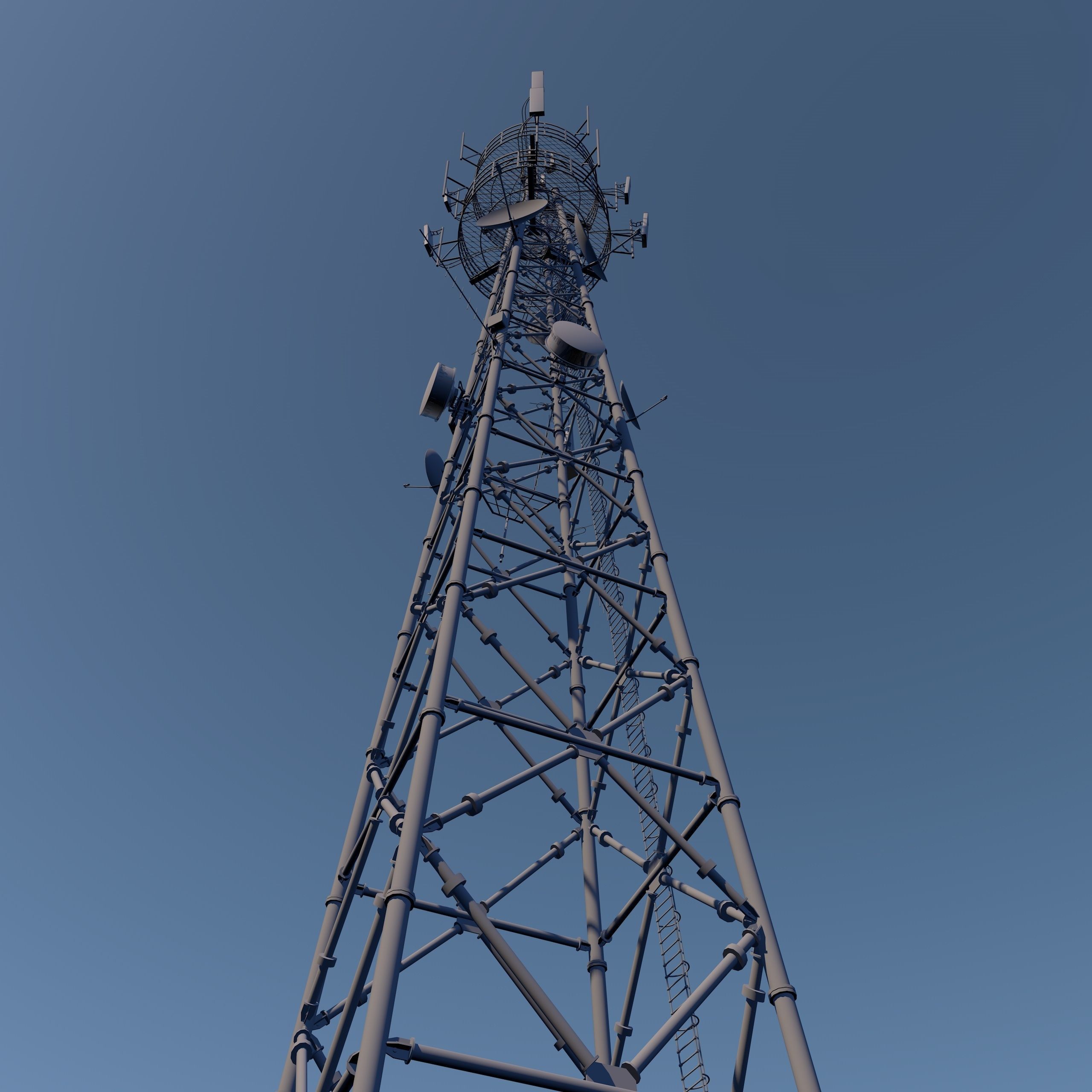 Telecom Tower 3D model | CGTrader