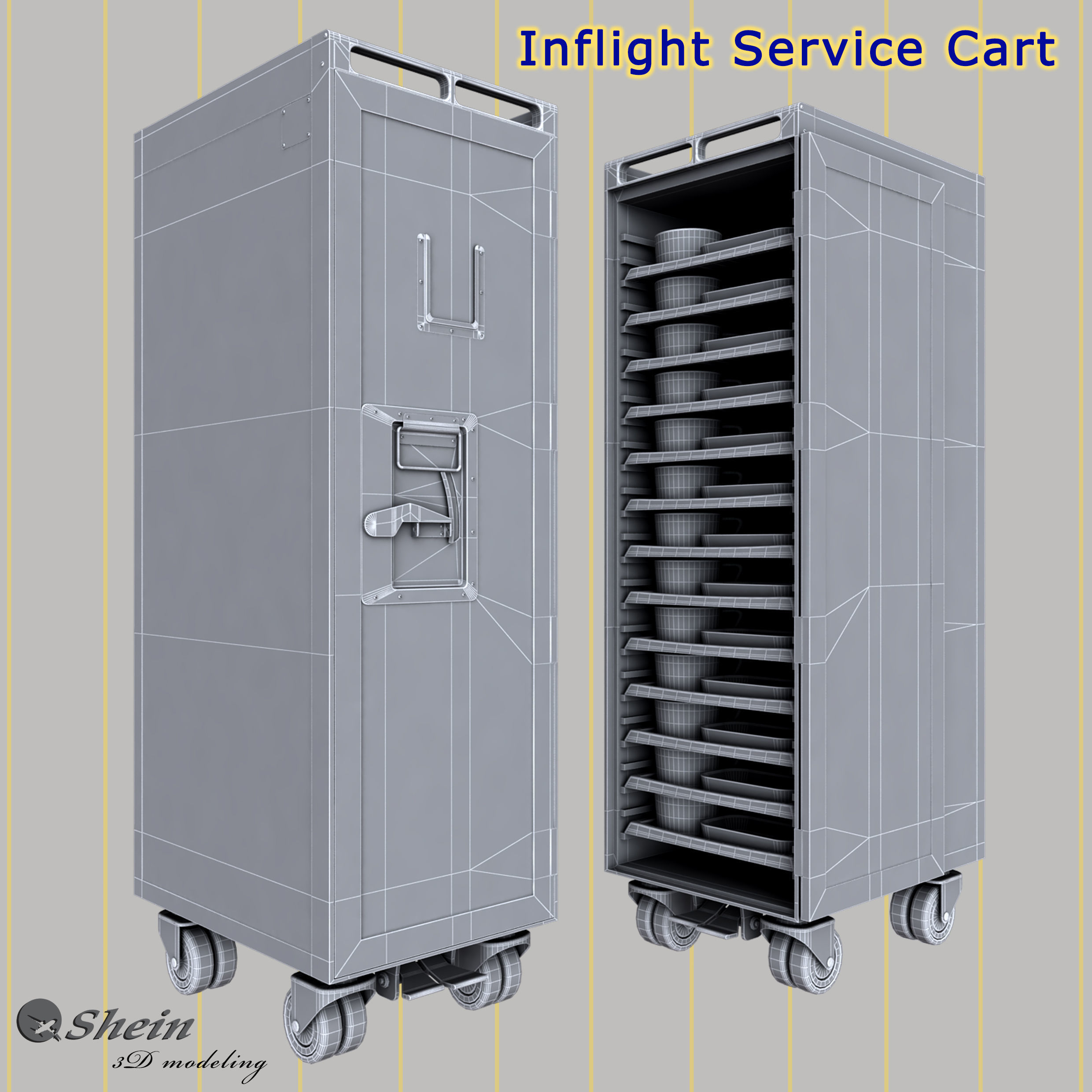 INFLIGHT SERVICE CART 3D model | CGTrader