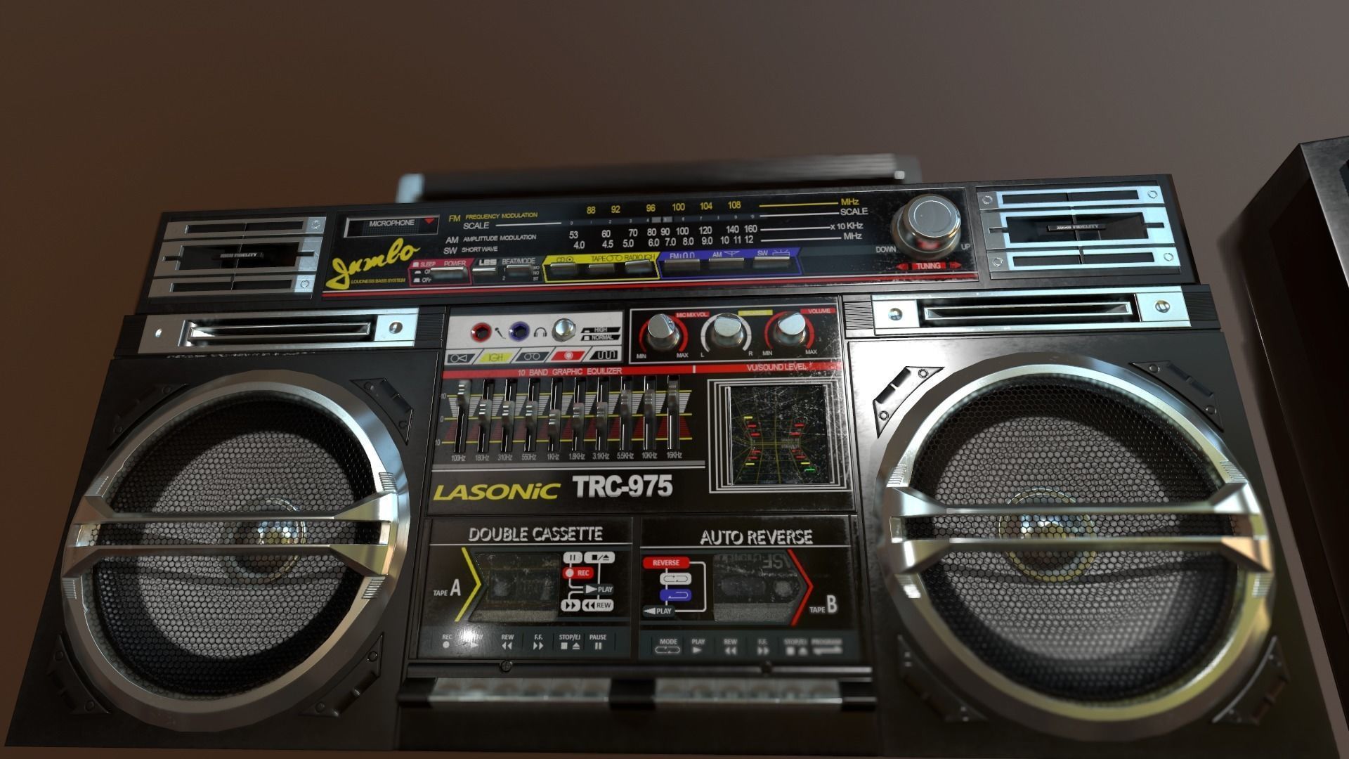 3D model Lasonic TRC-975 Boombox VR / AR / low-poly | CGTrader