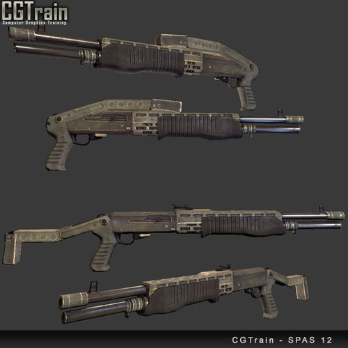 3D model SPAS-12 ShotGun VR / AR / low-poly rigged animated | CGTrader