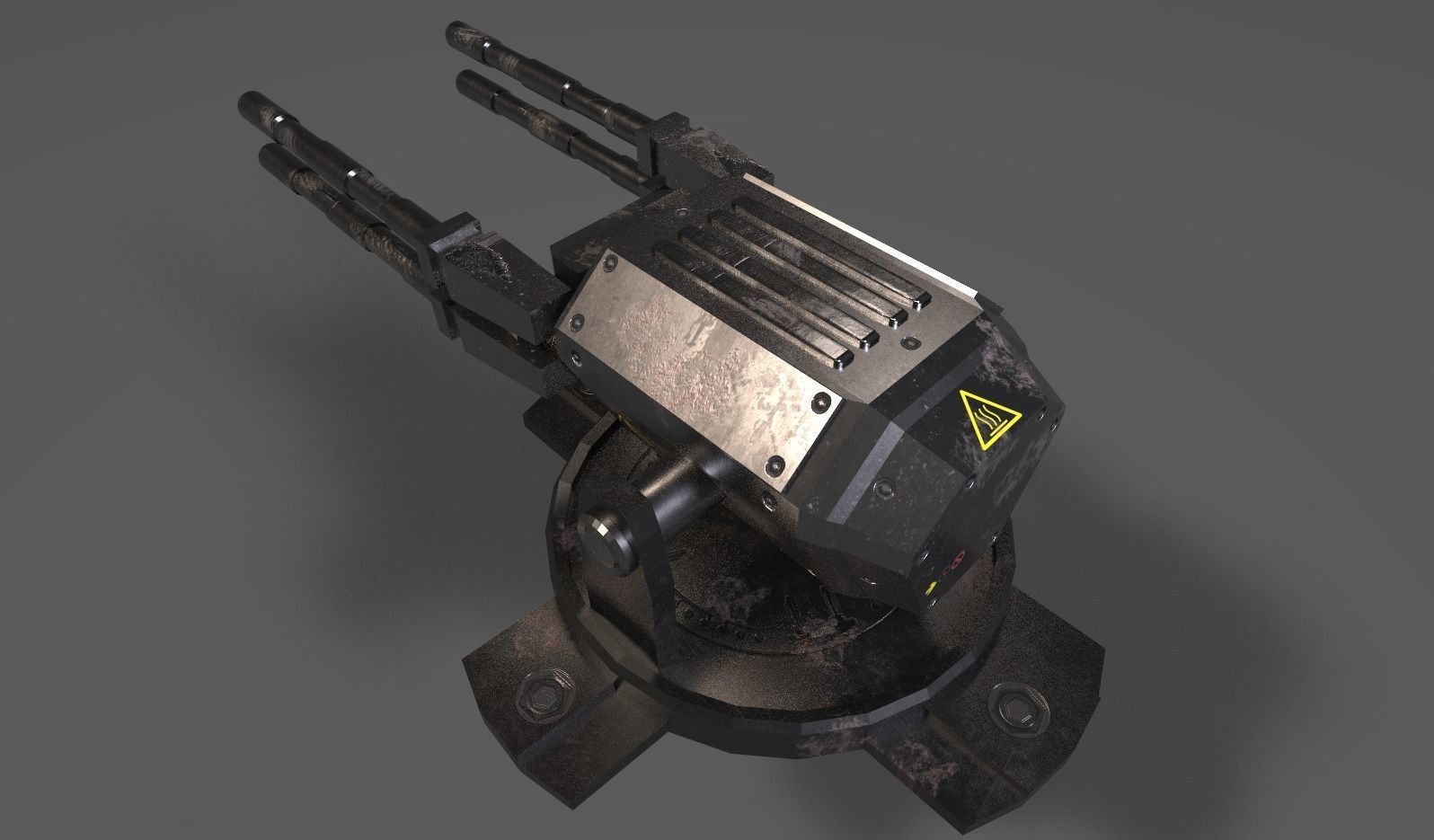 3D model AA Gun - Spaceship Gun Textured VR / AR / low-poly | CGTrader