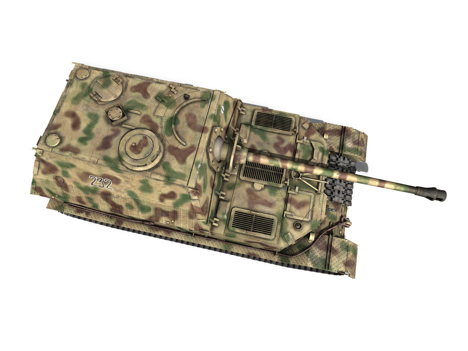 Elefant Tank destroyer - Tiger P - 232 3D model | CGTrader