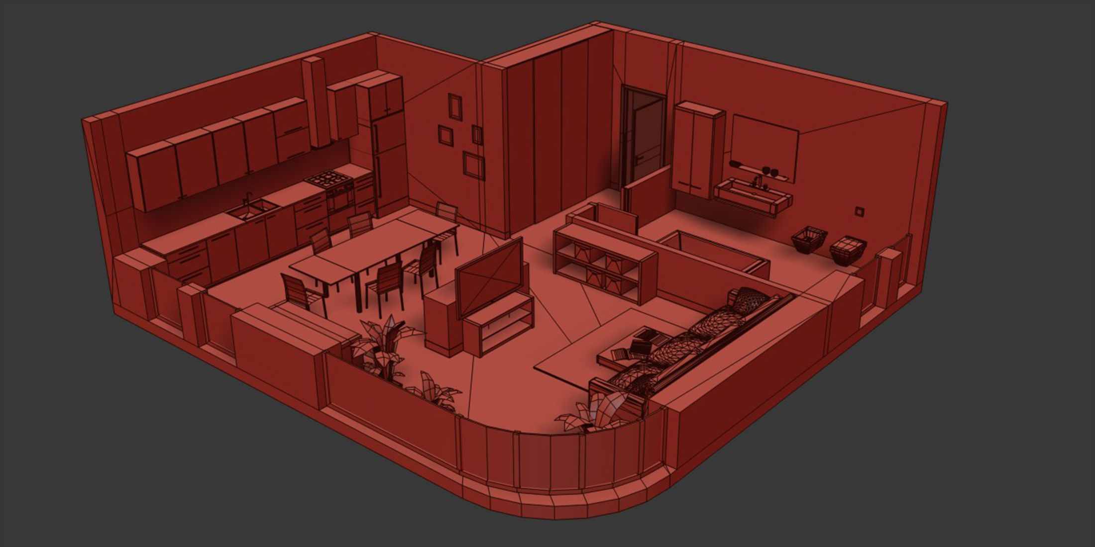 3D model Low poly Interior VR / AR / low-poly | CGTrader