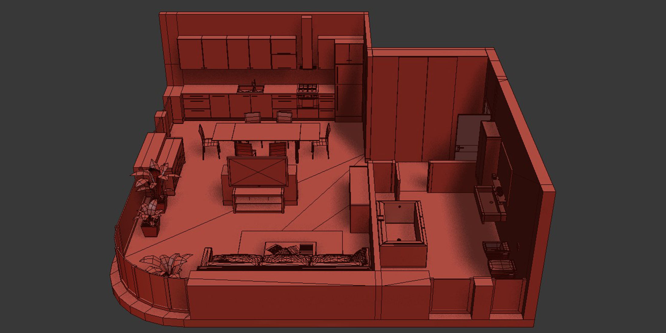 3D model Low poly Interior VR / AR / low-poly | CGTrader