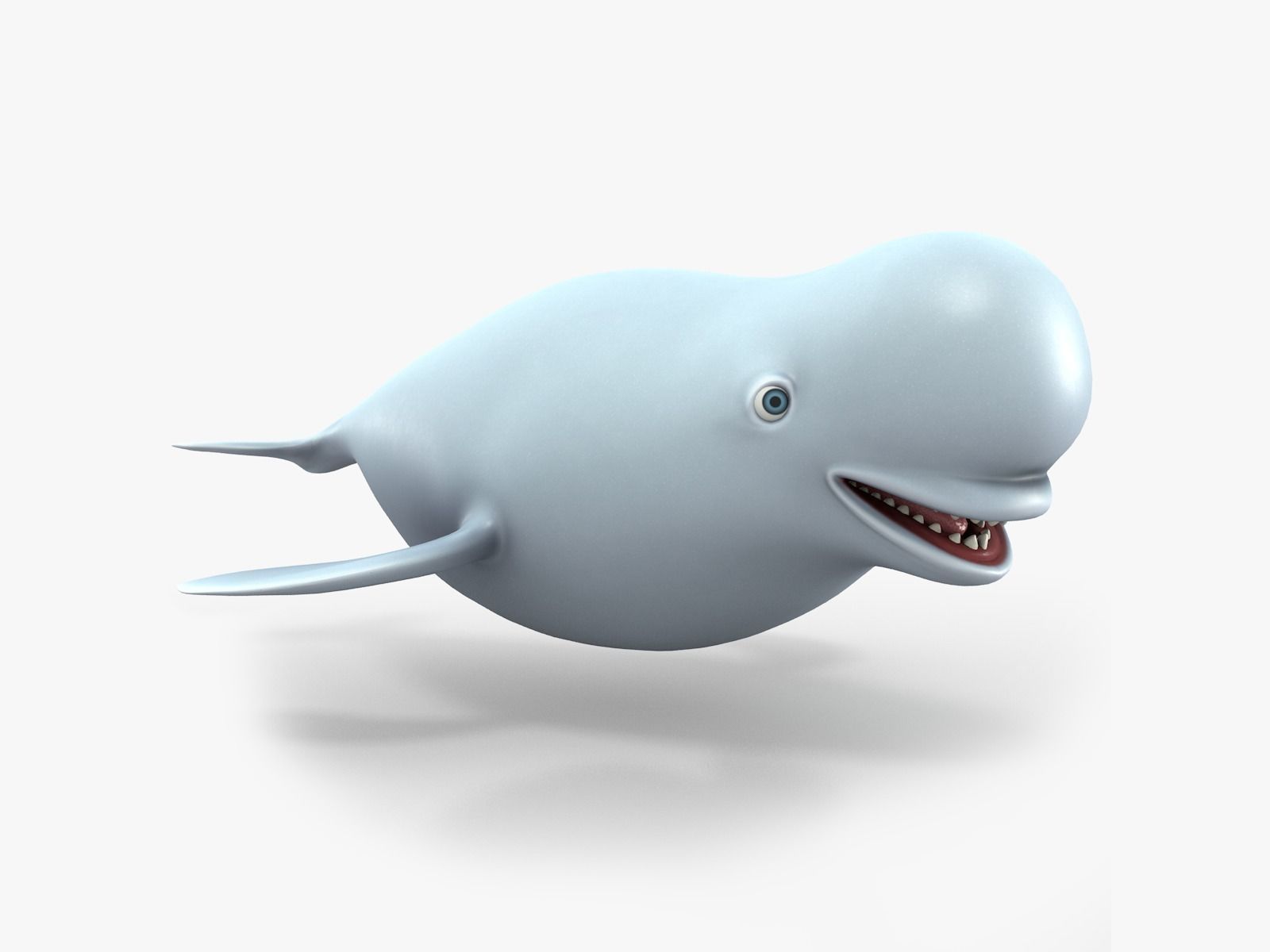 3D model Cartoon Beluga Whale VR / AR / low-poly FBX C4D TBSCENE