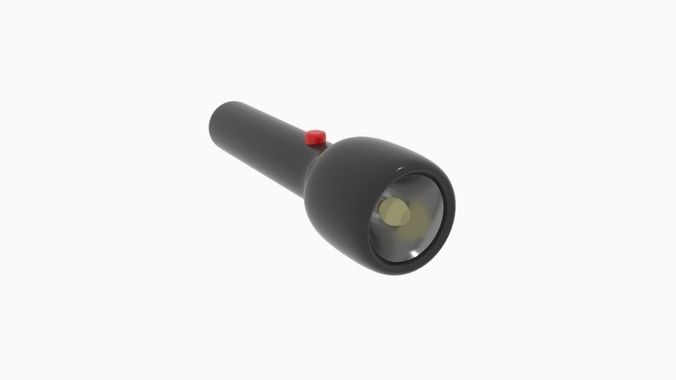 Flashlight Button 3D model | CGTrader