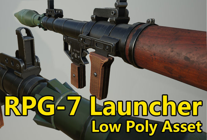3D model RPG-7 Launcher - low poly game assets VR / AR / low-poly ...