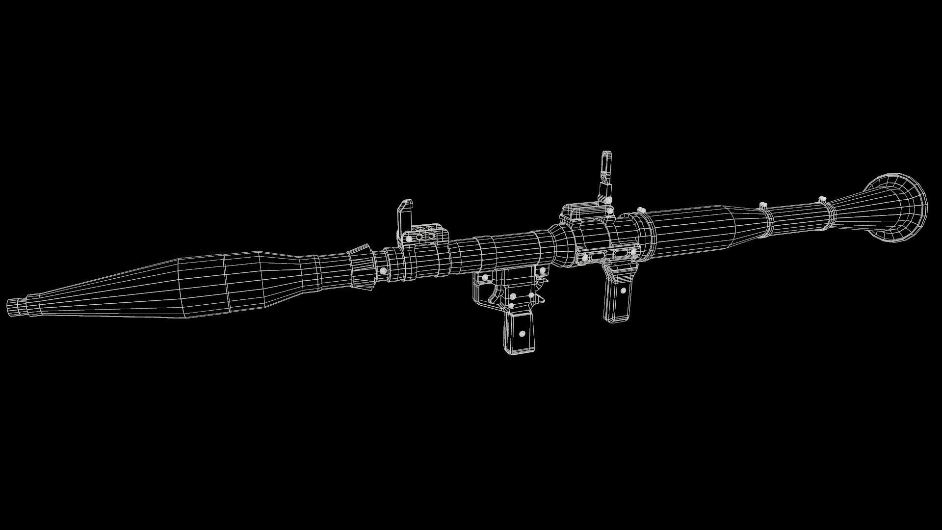 3D model RPG-7 Launcher - low poly game assets VR / AR / low-poly ...