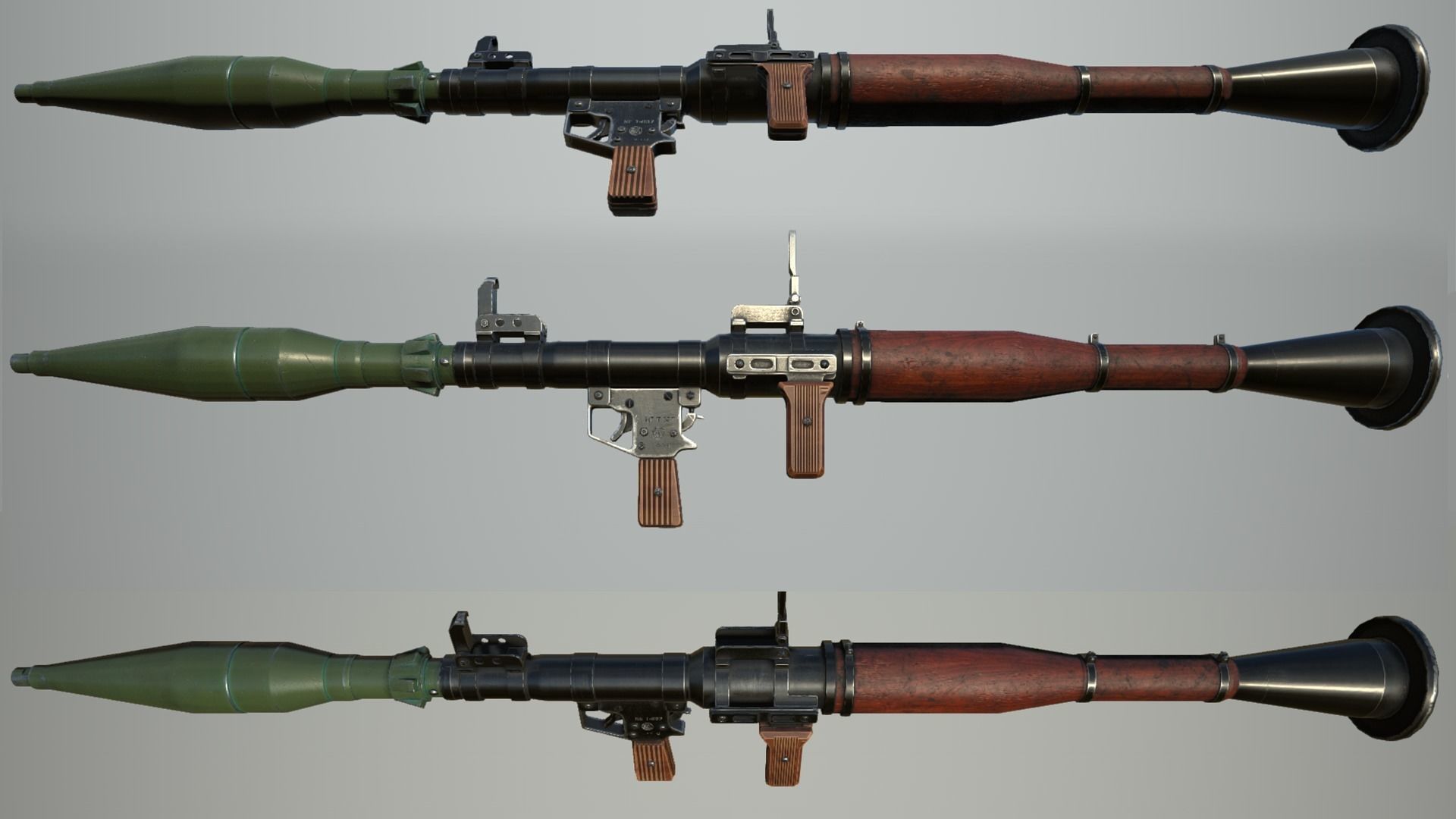 3D model RPG-7 Launcher - low poly game assets VR / AR / low-poly ...