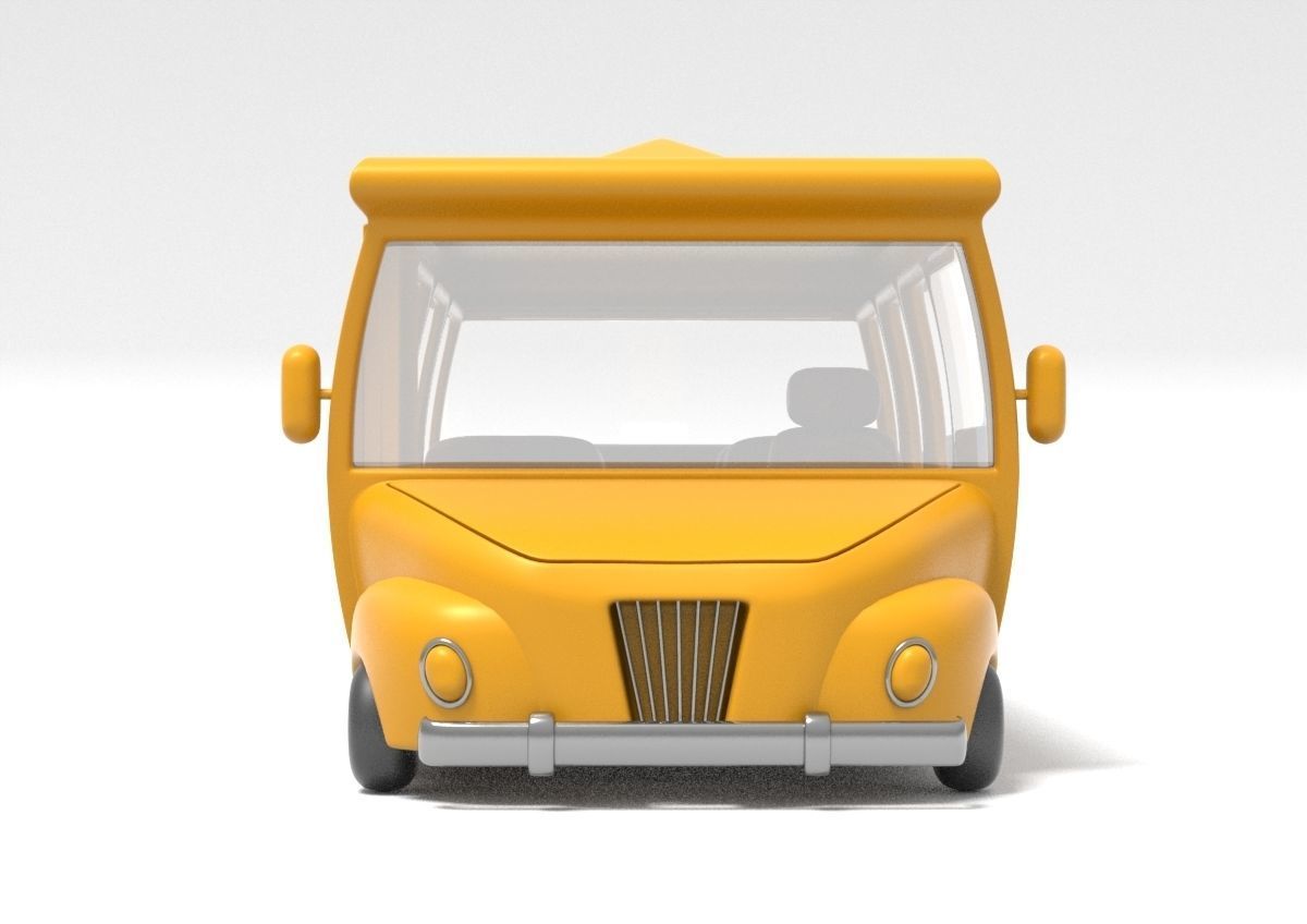 Cartoon bus 3D model | CGTrader