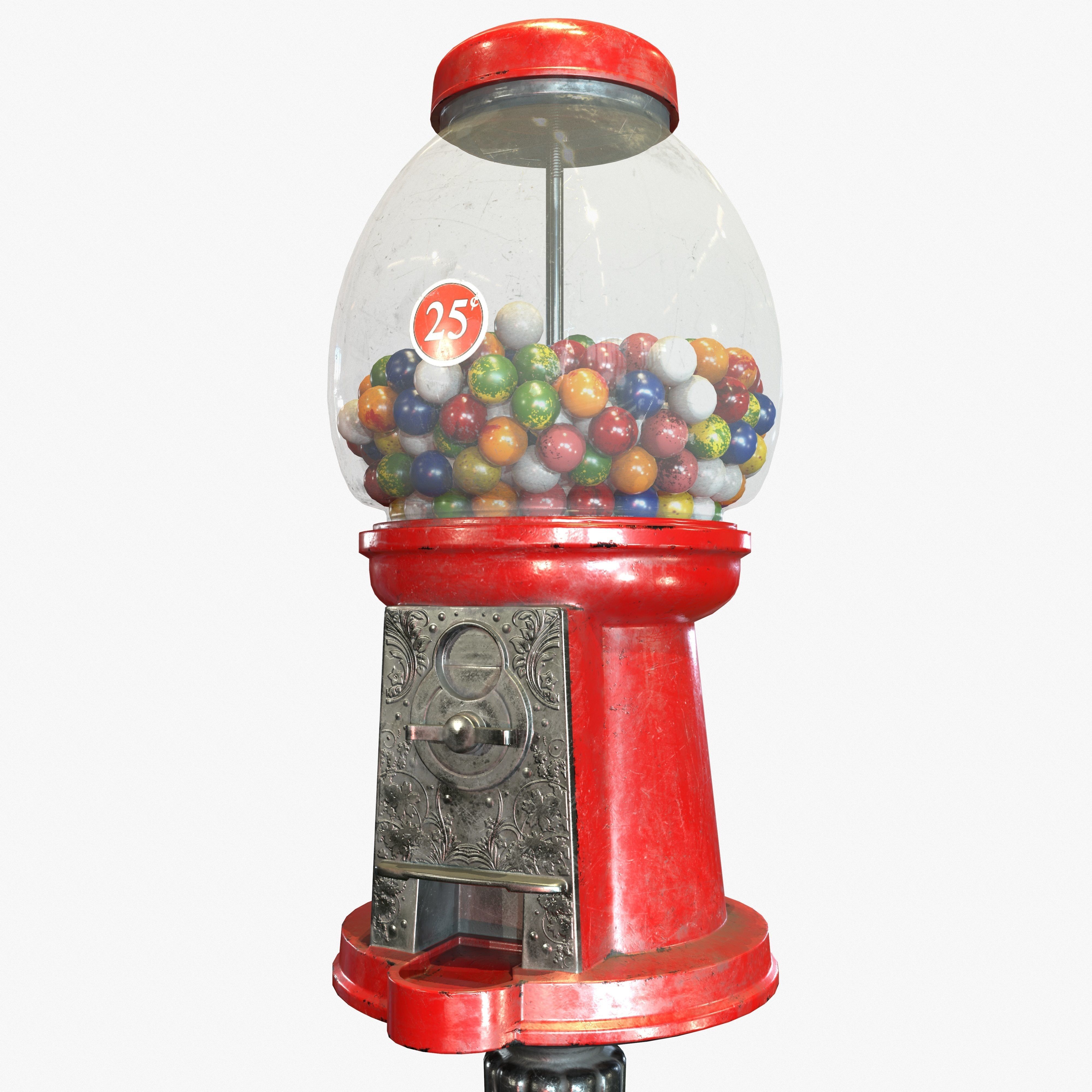 3D model Gumball Machine Game Ready PBR Textures VR / AR / low-poly ...