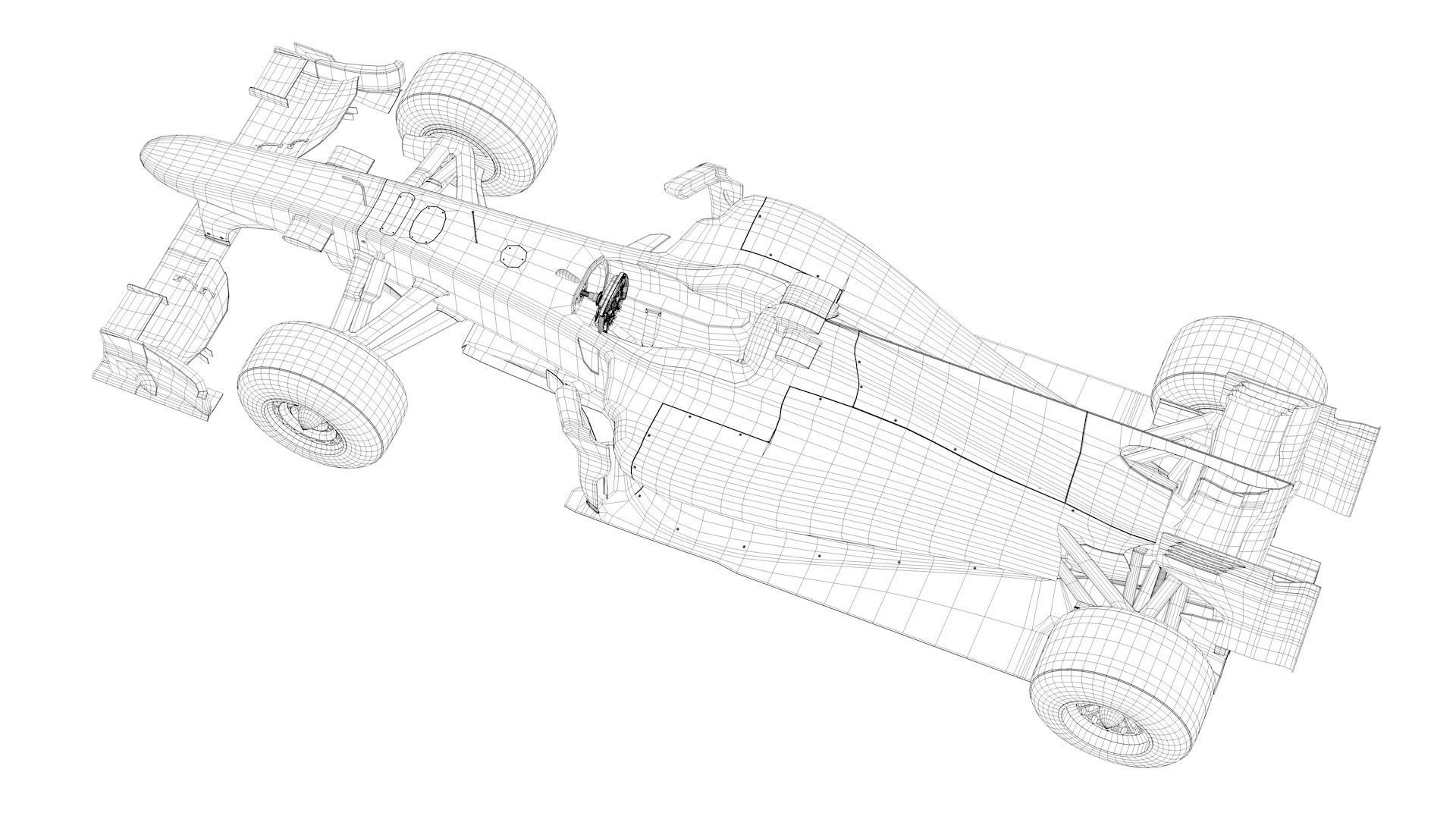 Ferrari F10 Formula 1 2010 No texture 3D model | CGTrader