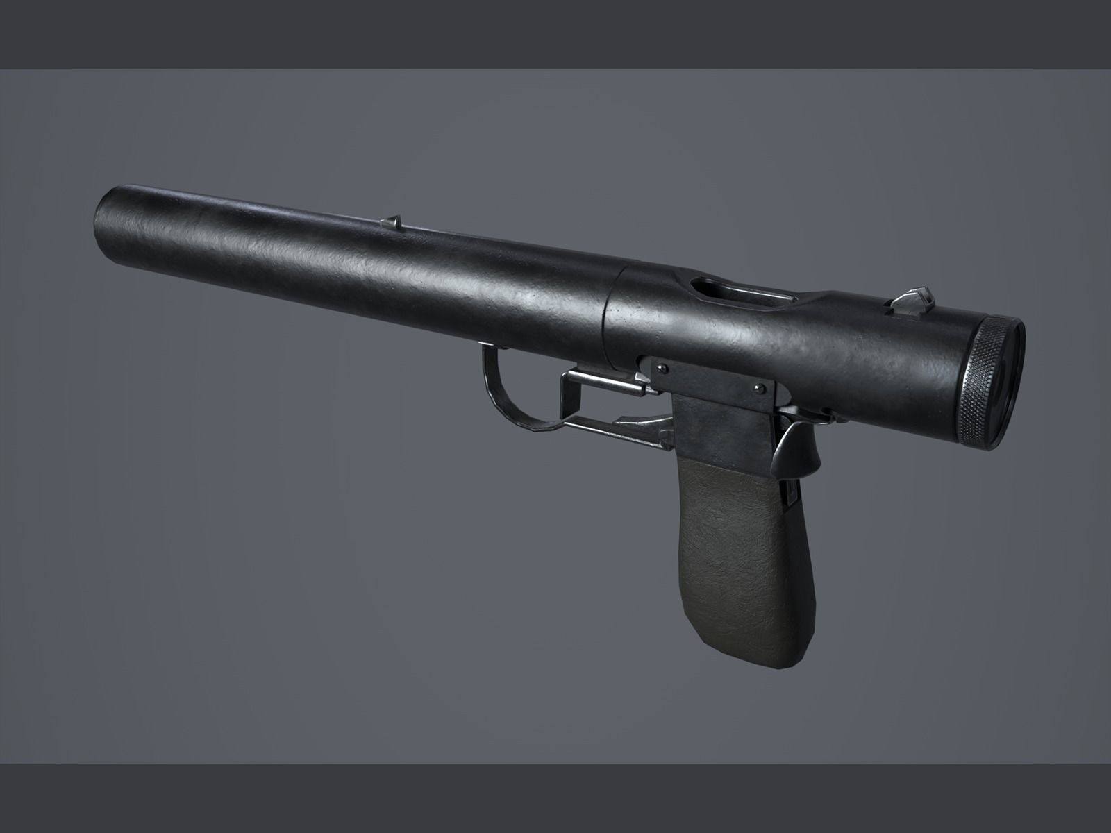 3D model World War II - Welrod Silenced Pistol - PBR and Game Ready VR ...