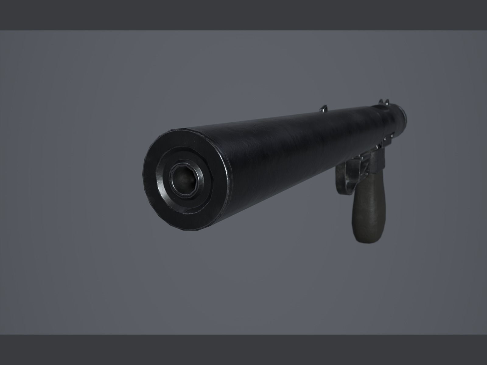 3D model World War II - Welrod Silenced Pistol - PBR and Game Ready VR ...