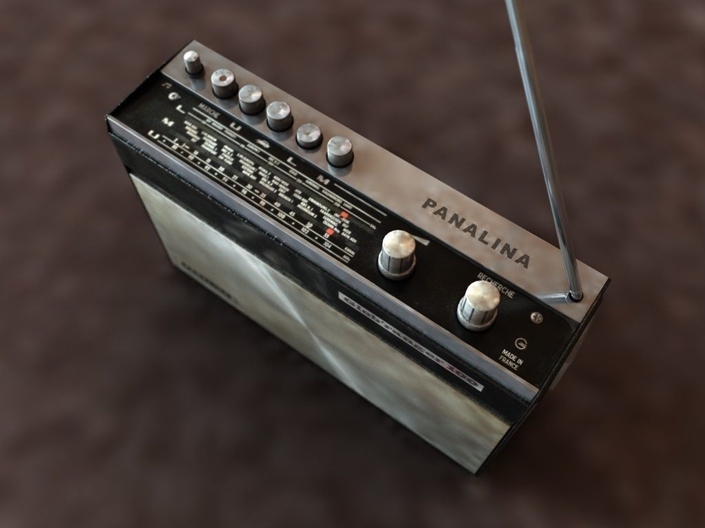 Vintage radio Panalina GR100 free VR / AR / low-poly 3D model | CGTrader