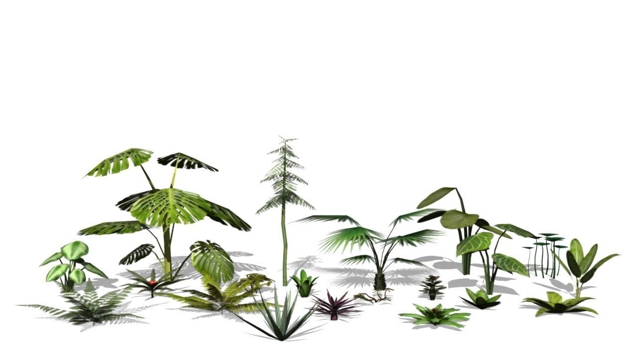 3D model Low poly Foliage Pack VR / AR / low-poly | CGTrader