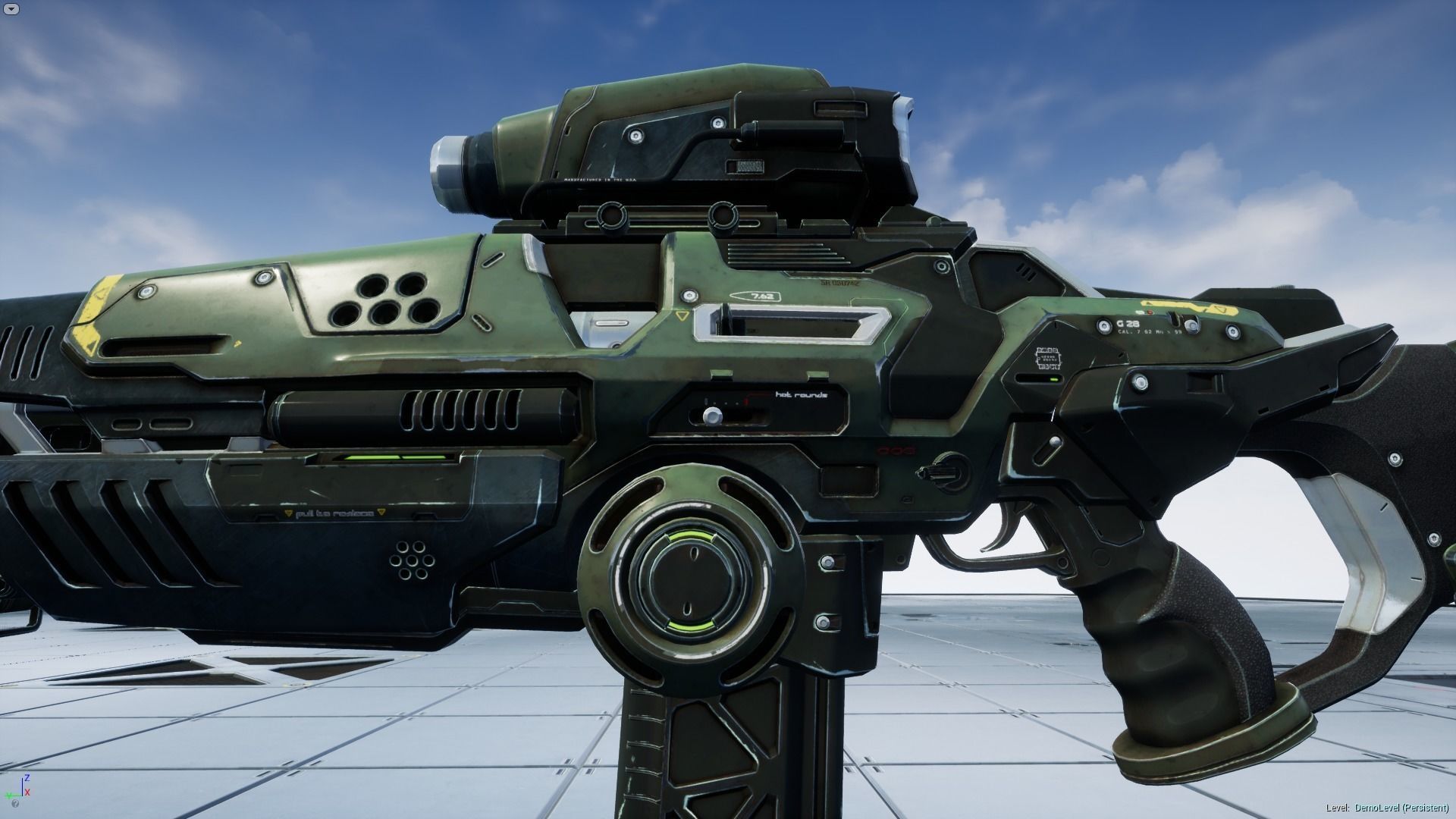 3D model Sci-Fi Assault Rifle - game model VR / AR / low-poly | CGTrader