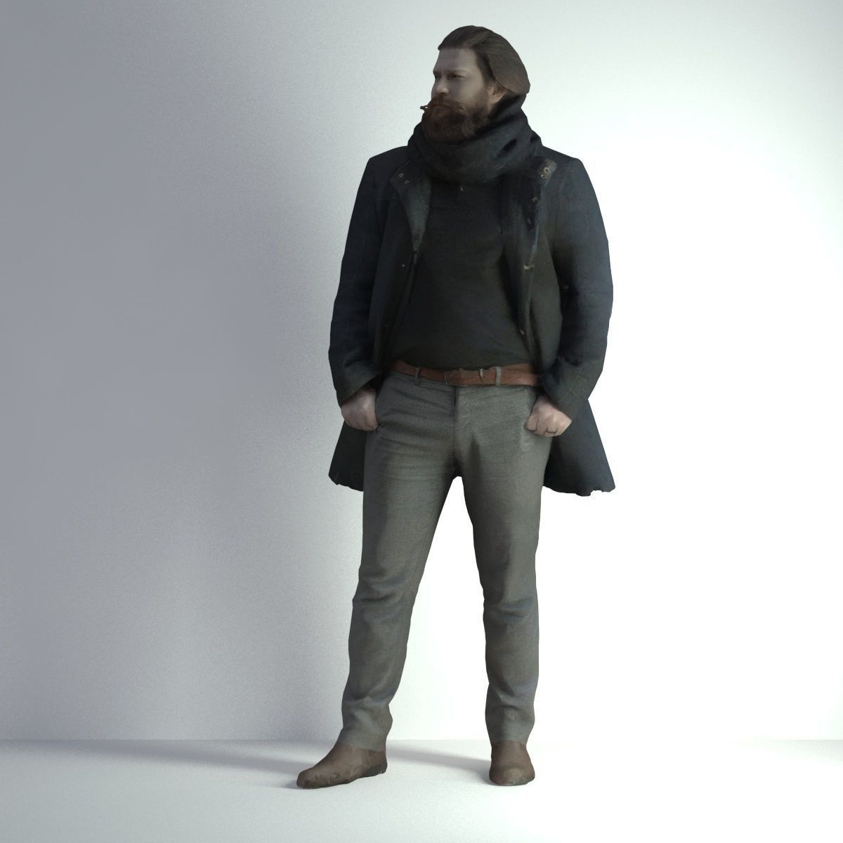 3D Scan Man Winter 002 3D model | CGTrader