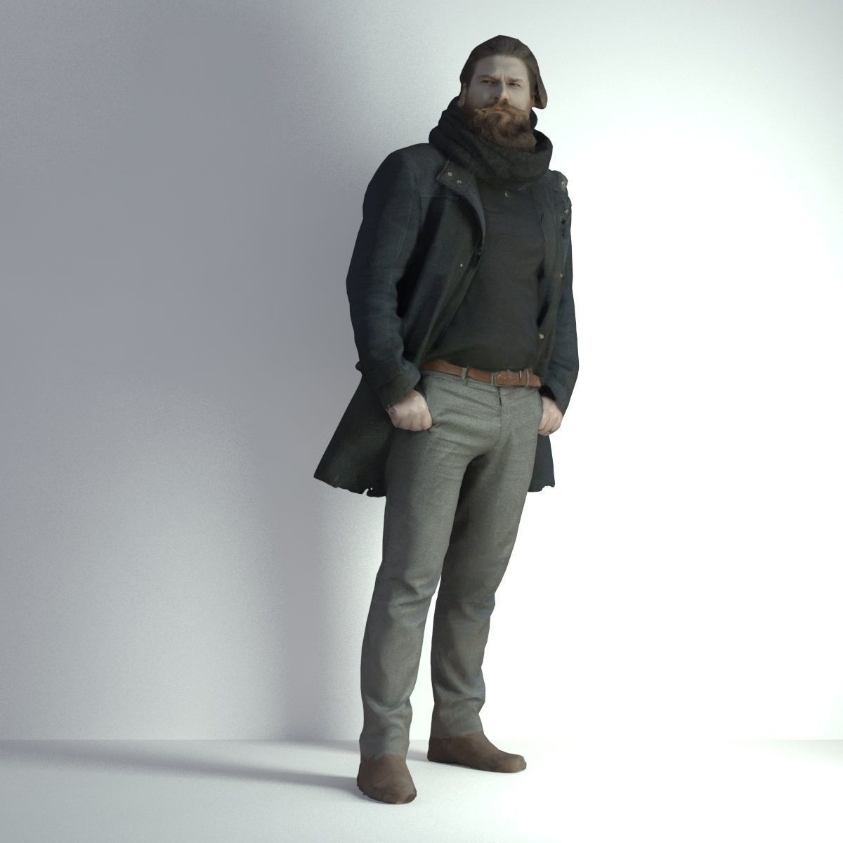 3D Scan Man Winter 002 3D model | CGTrader