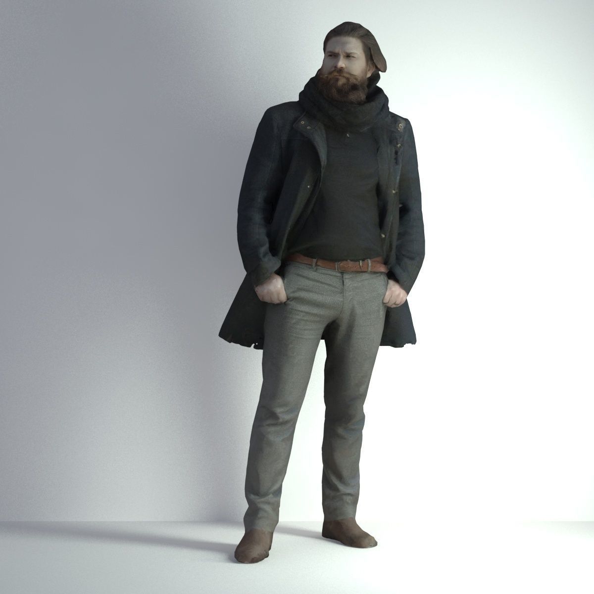 3D Scan Man Winter 002 3D model | CGTrader