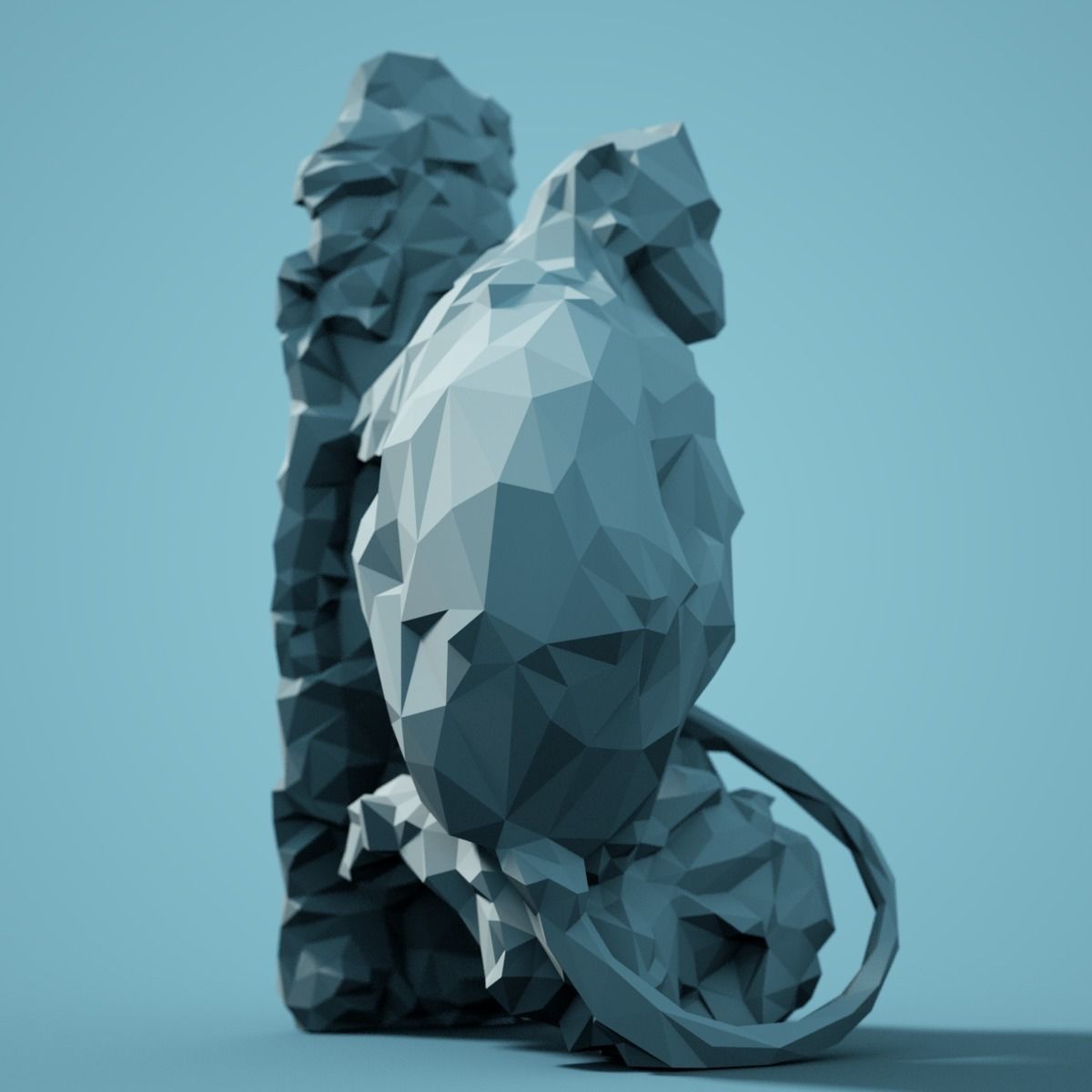 Low Poly Monkey Model 3D model 3D printable | CGTrader