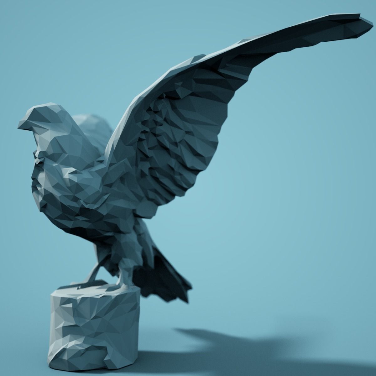 Falcon Low Poly Bird 3D model 3D printable | CGTrader